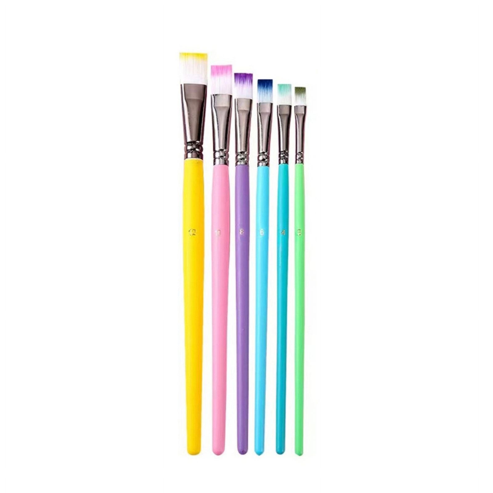 Milue 6Pcs Watercolor Pen Paintbrush Nylon Hair Paint Brush Artist Oil ...