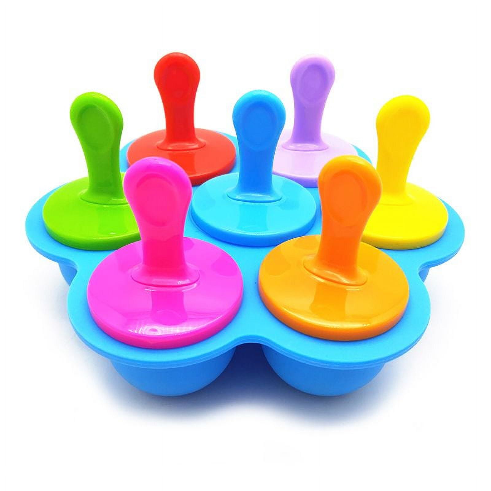 Milue 7 Cell Silicone Mini Ice Pops Mold Ice Cream Ball Lolly Maker ...