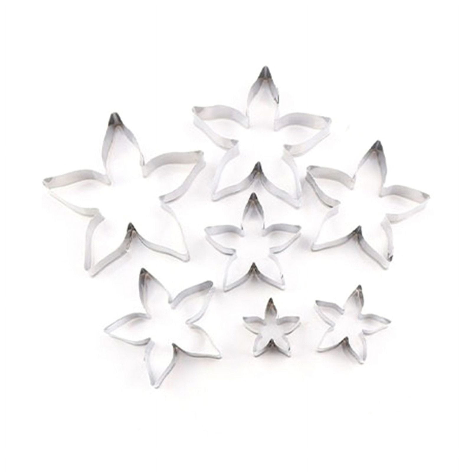 Milue 7Pcs Rose Petals Leaf Veiner Cutter Mold Stainless Steel Flower ...