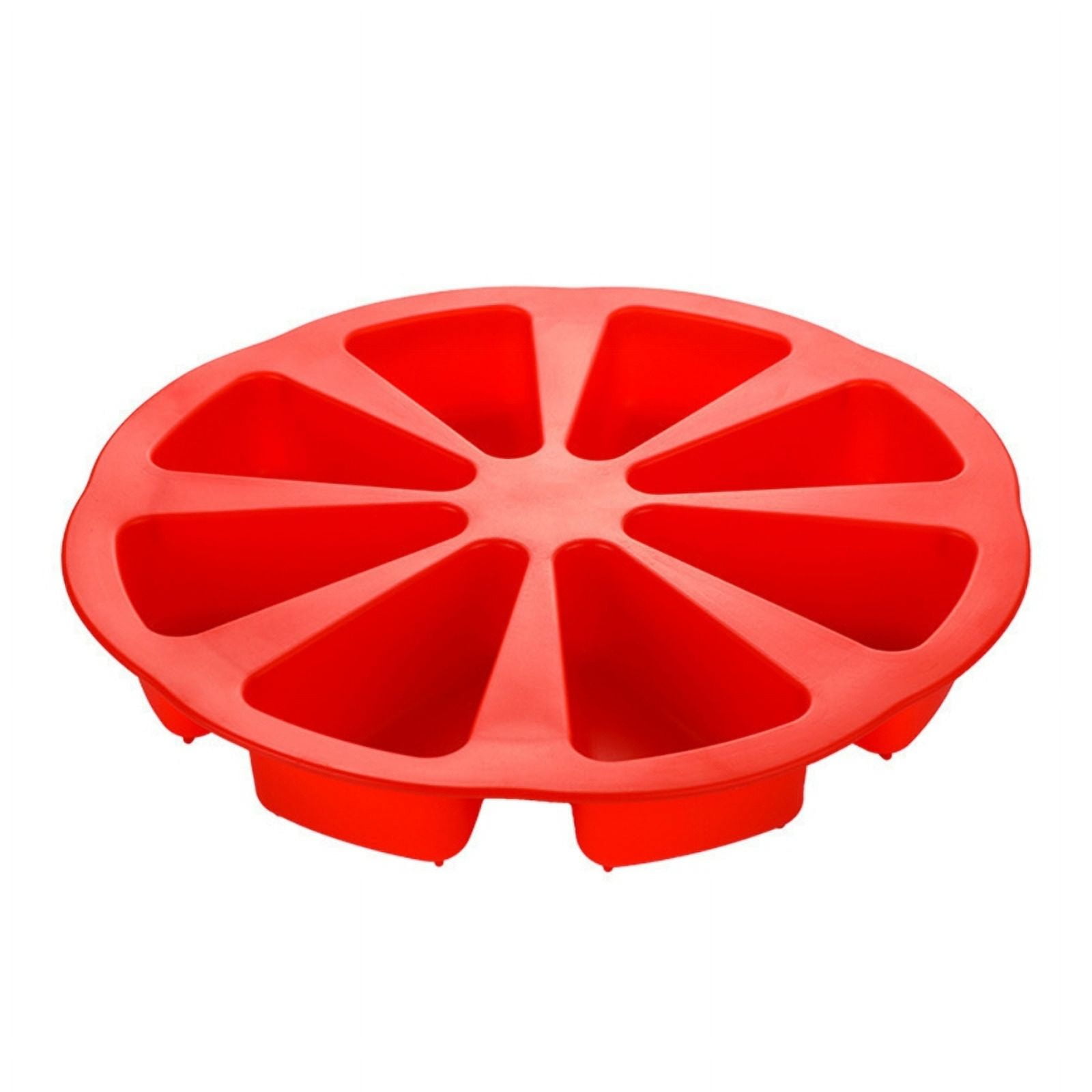 Milue 8 Cavity Silicone Portion Cake Mold Triangle Baking Mold Pizza ...