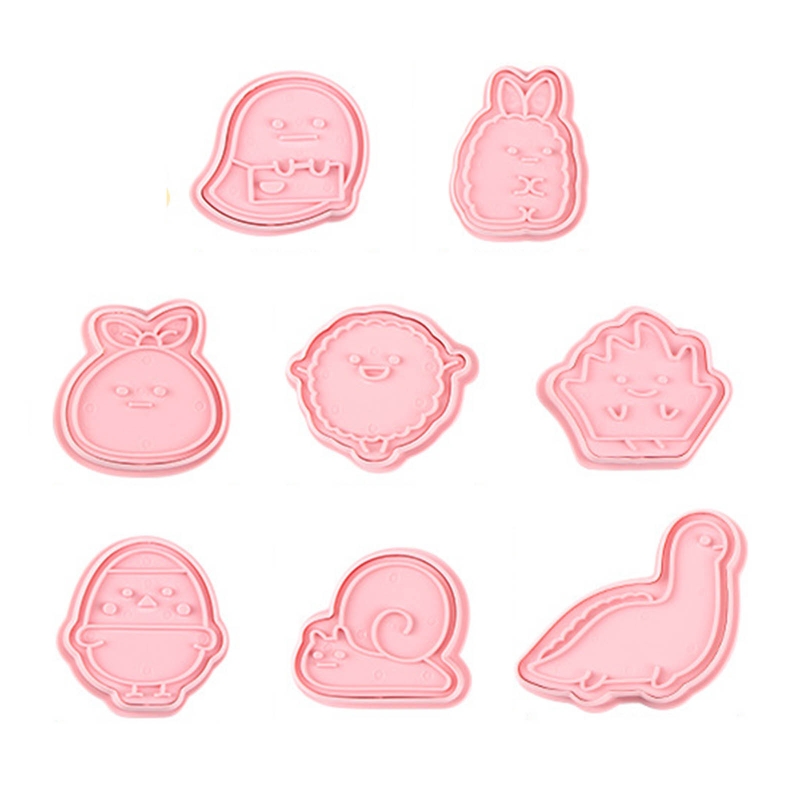 Milue 8 Pcs Cartoon Animals Shape Craft Mold 3D Fondant Chocolate Candy ...
