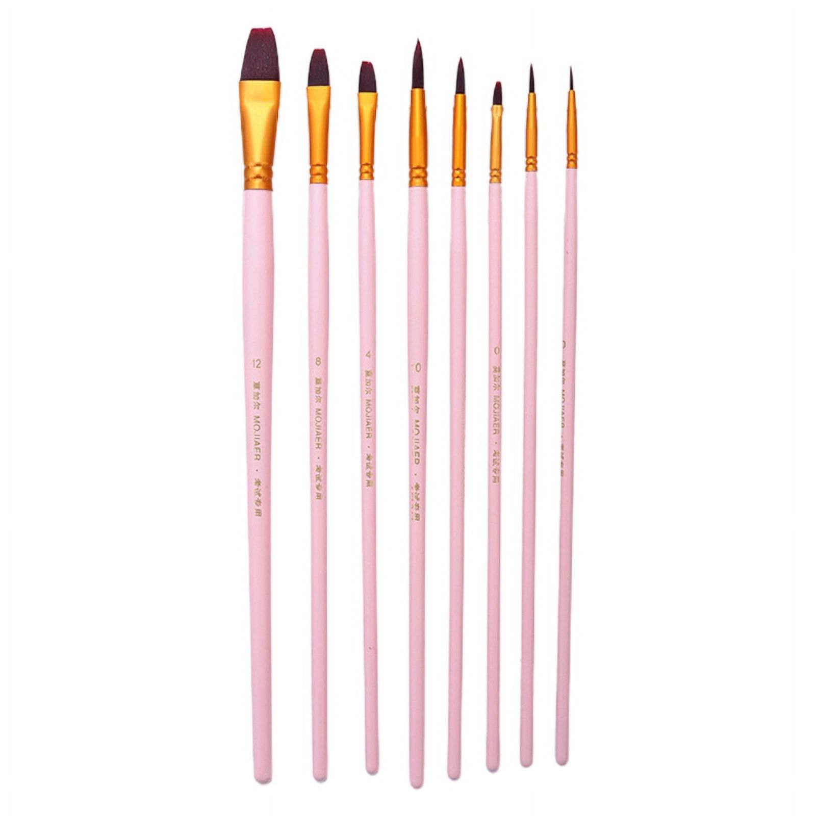 Milue 8PCS Portable Paint Brush for Beginner Watercolor Gouache ...