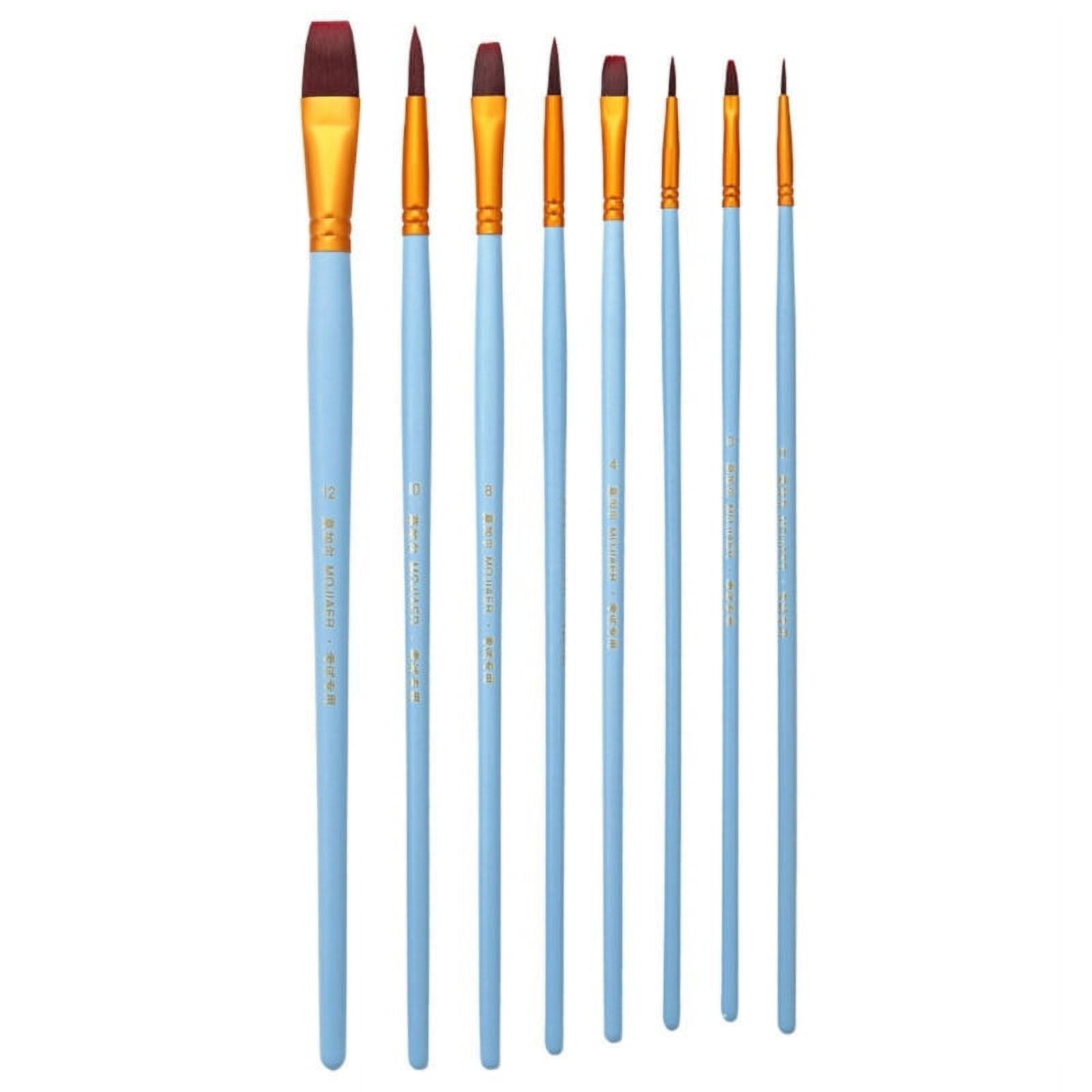 Milue 8PCS Portable Paint Brush for Beginner Watercolor Gouache ...