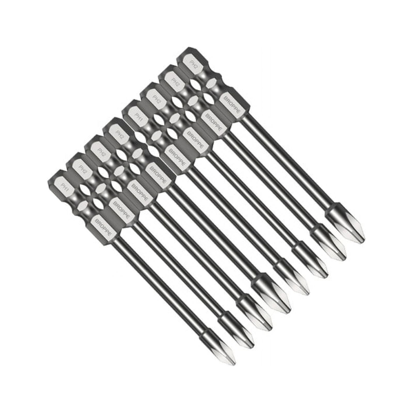 Milue 8x 75mm 100mm Electric Cross Screwdriver Bit Cross Magnetic Batch ...