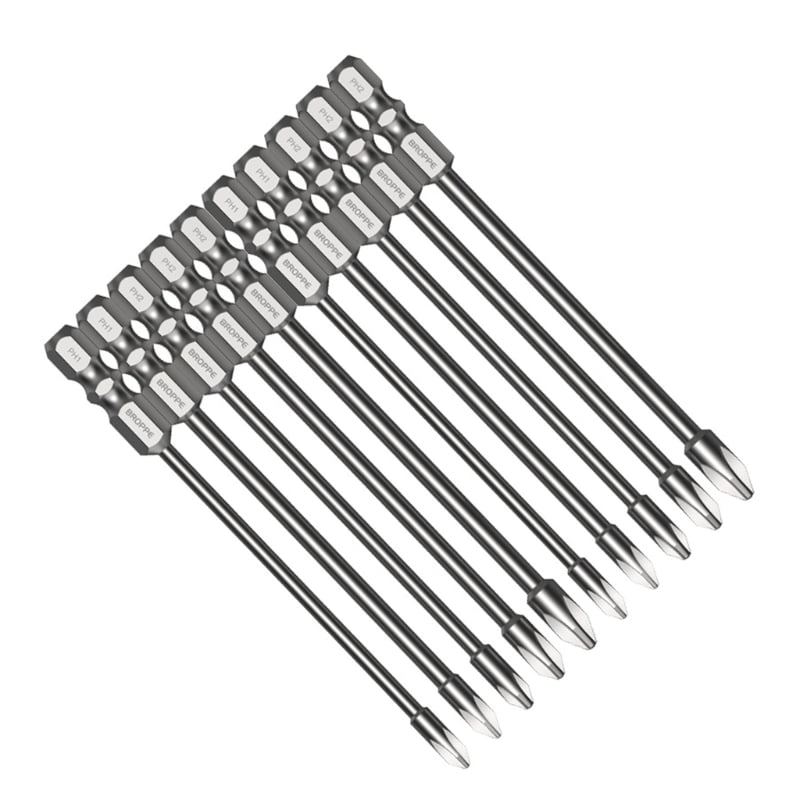 Milue 8x 75mm 100mm Electric Cross Screwdriver Bit Cross Magnetic Batch ...