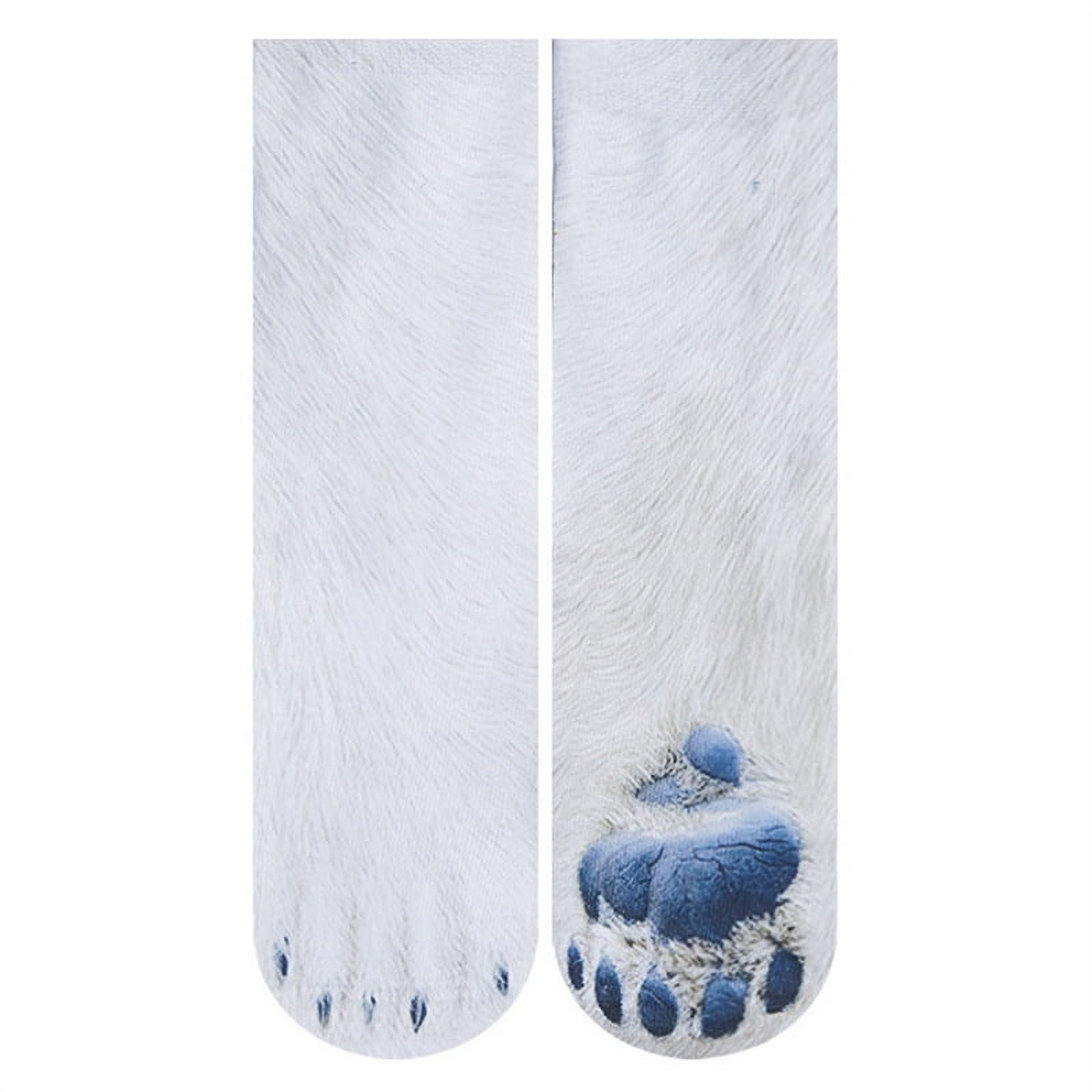 Milue Adult Funny Animal Paws Socks for Cat Tiger Dog Leopard Claw 3D ...