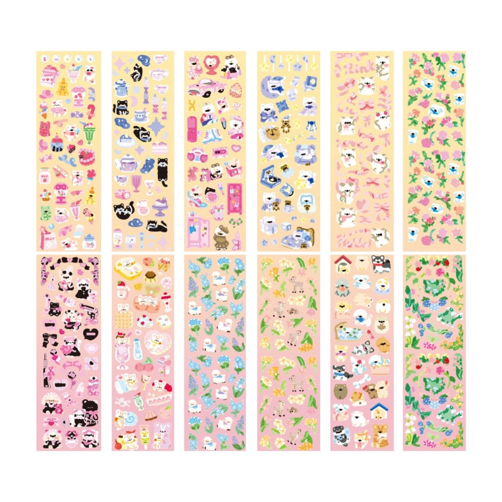Milue Aesthetic Stickers-Washi Stickers Hand Account Stickers Cartoon ...