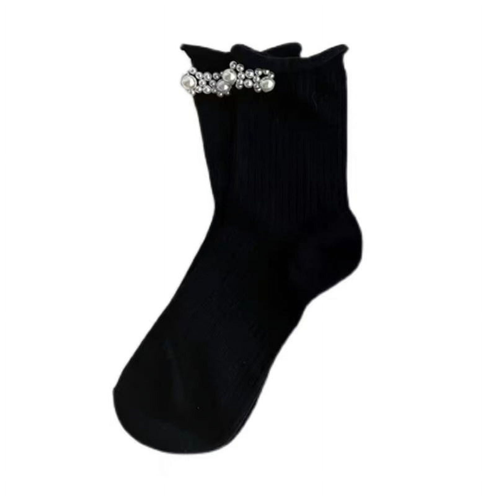 Milue Ankle Dress Socks Japanese Sweet Pearls Crew Socks JK Uniform ...