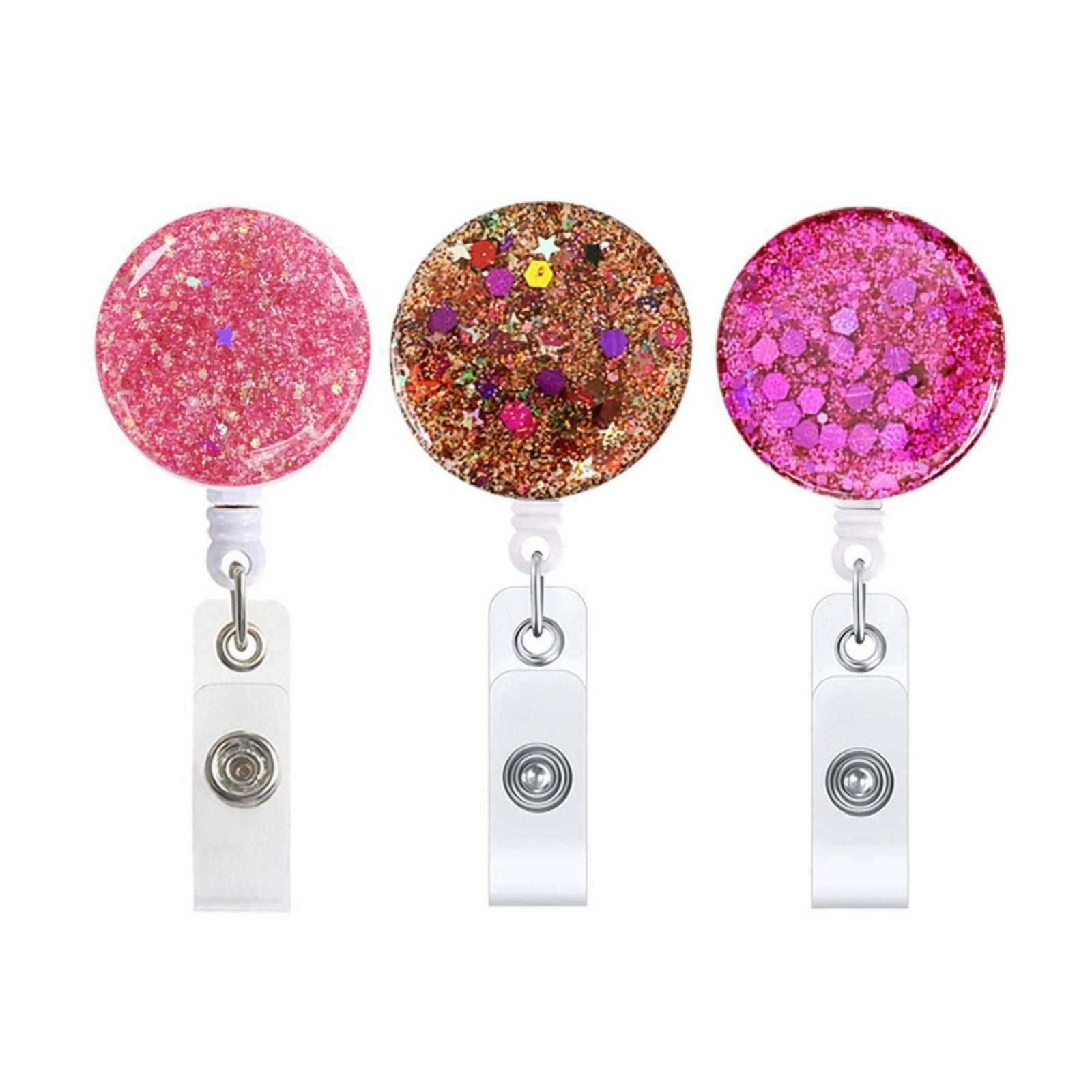Milue Badge Holder with Swivel Alligator Clip, Name Card Holder for ...