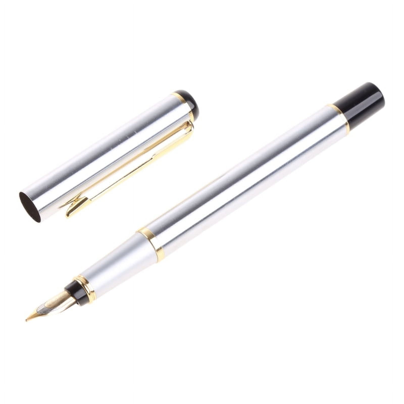 Milue Baoer 801 Stainless Steel Metal Medium Nib Fountain Pen Student ...