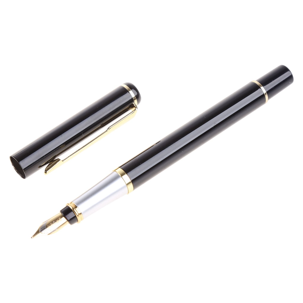 Milue Baoer 801 Stainless Steel Metal Medium Nib Fountain Pen Student ...