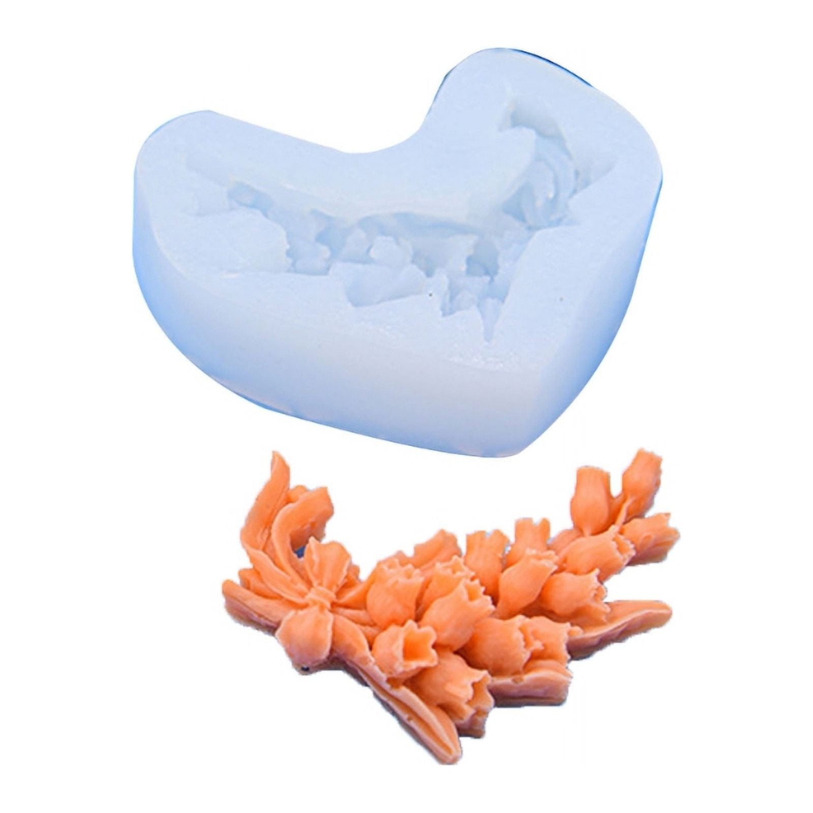 Milue Candy Moulds Flower Shaped Silicone Material for Baking Cake ...