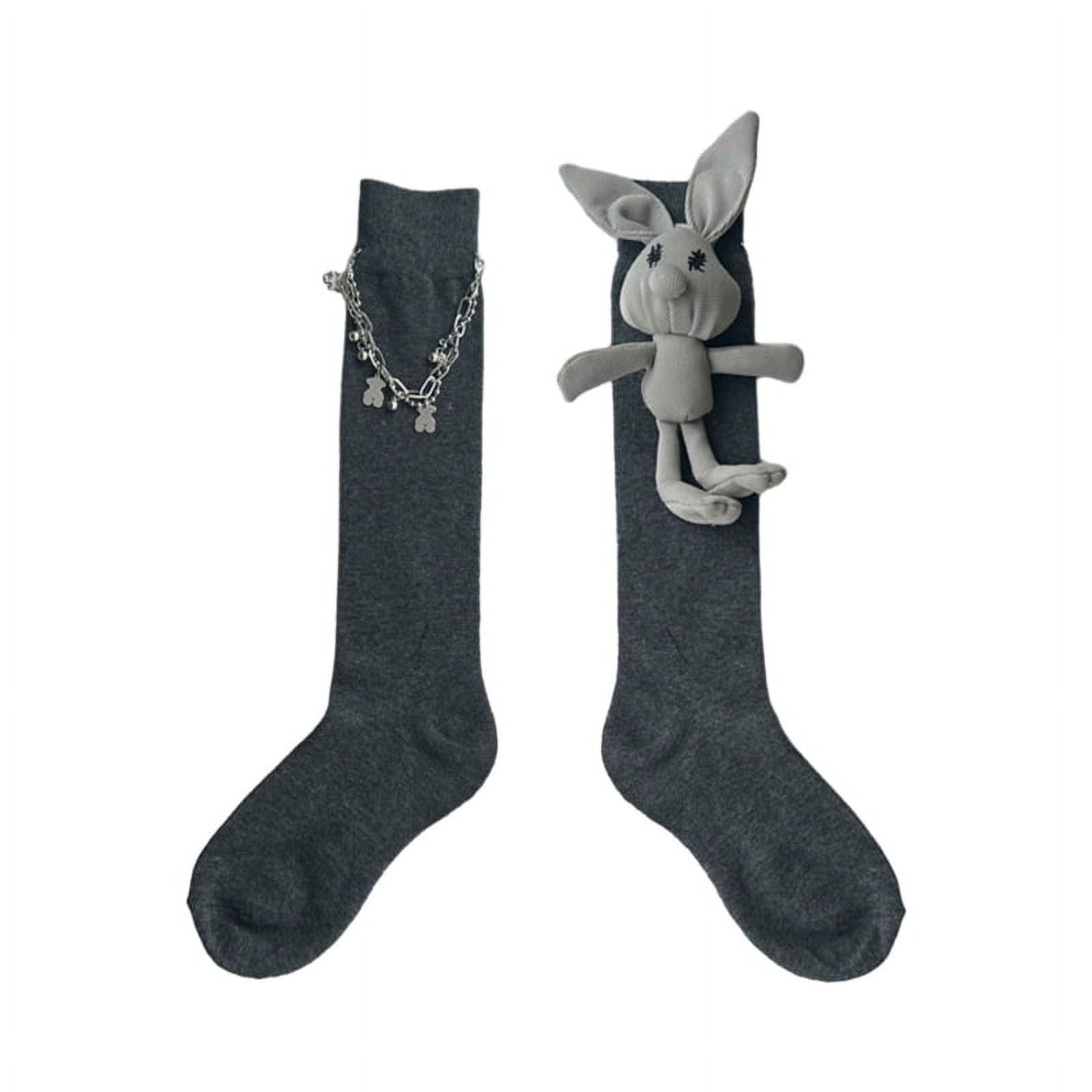 Milue Chain Doll Knee High Socks Preppy Students Girls Stockings Cotton ...