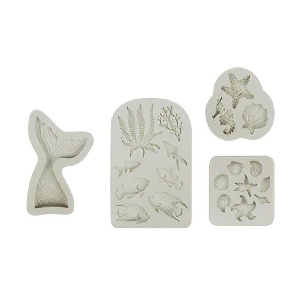 Milue Chocolate Molds Marine Animals Shape Silicone Candy Molds Cake ...
