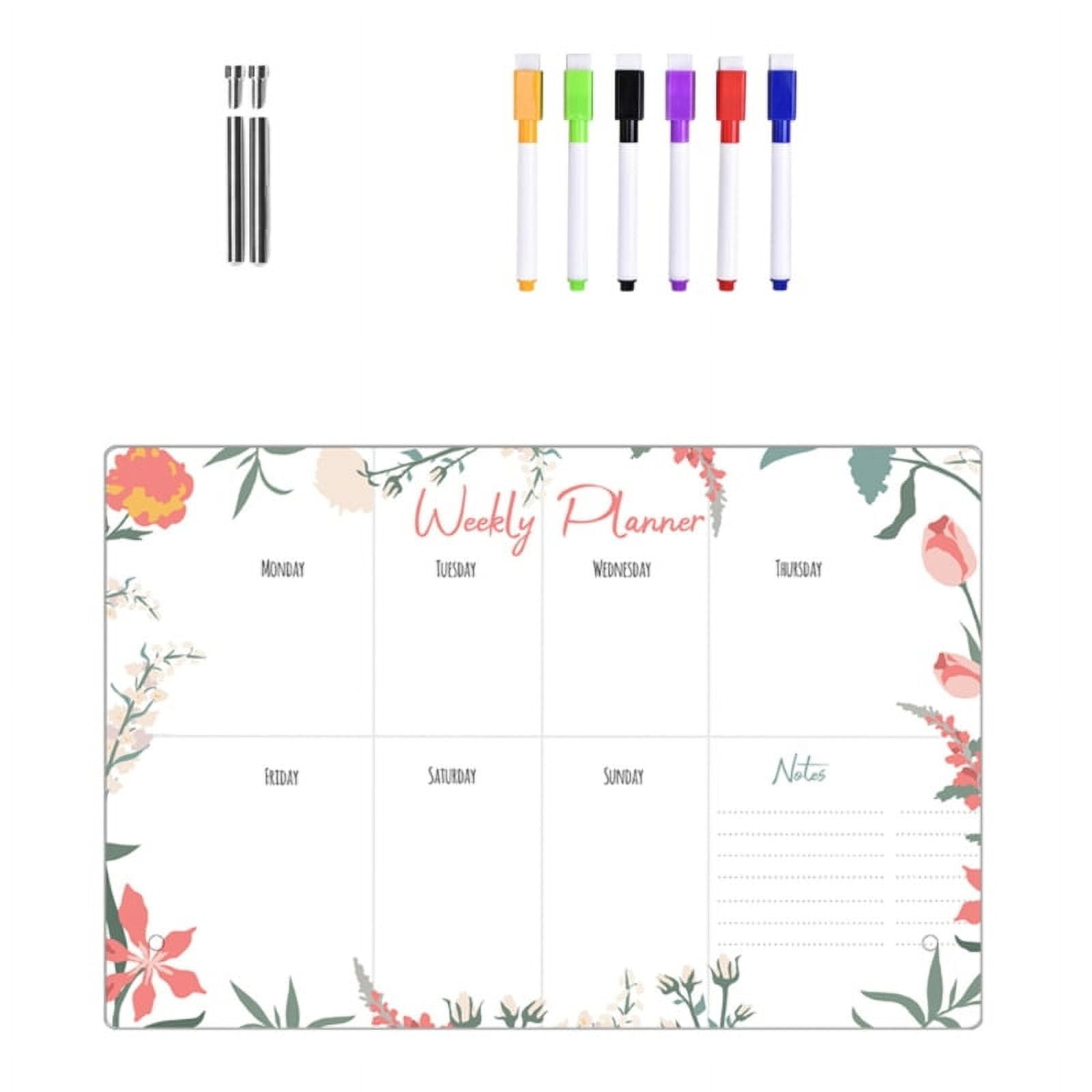 Milue Clear Desktop Note Memo White Boards Weekly Whiteboard Meal ...