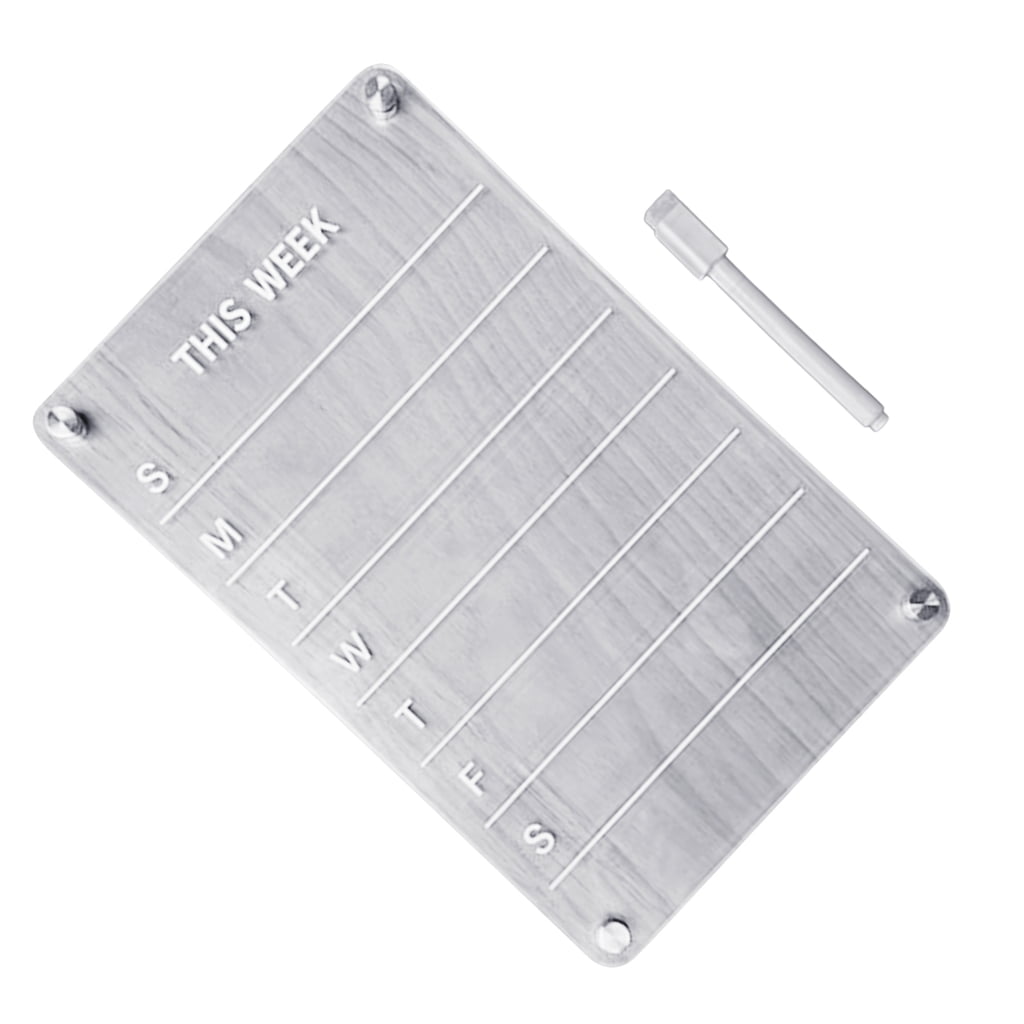 Milue Clear White Boards Acrylic Hanging Weekly Memo Board Whiteboard ...