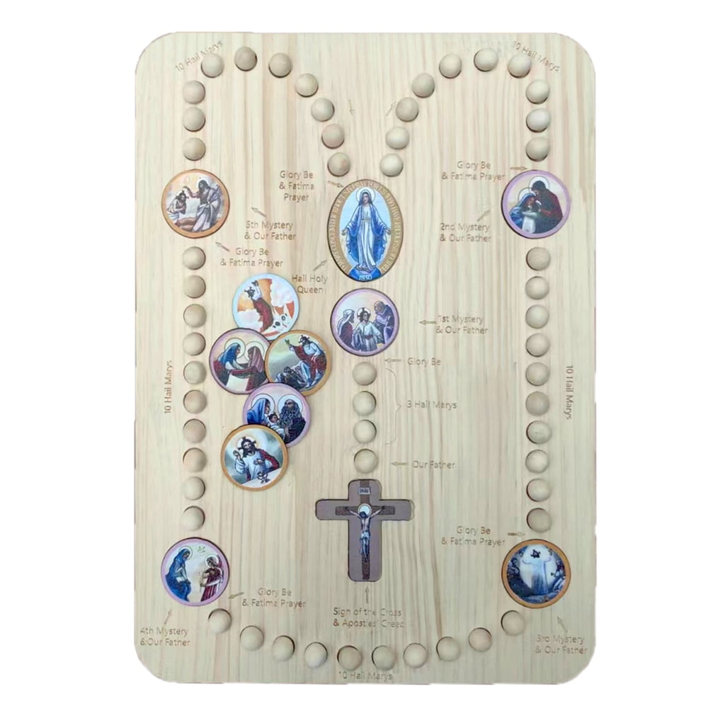 Milue Colorful Card Holder Convenient Wood Rosary Board Elegant Wood ...