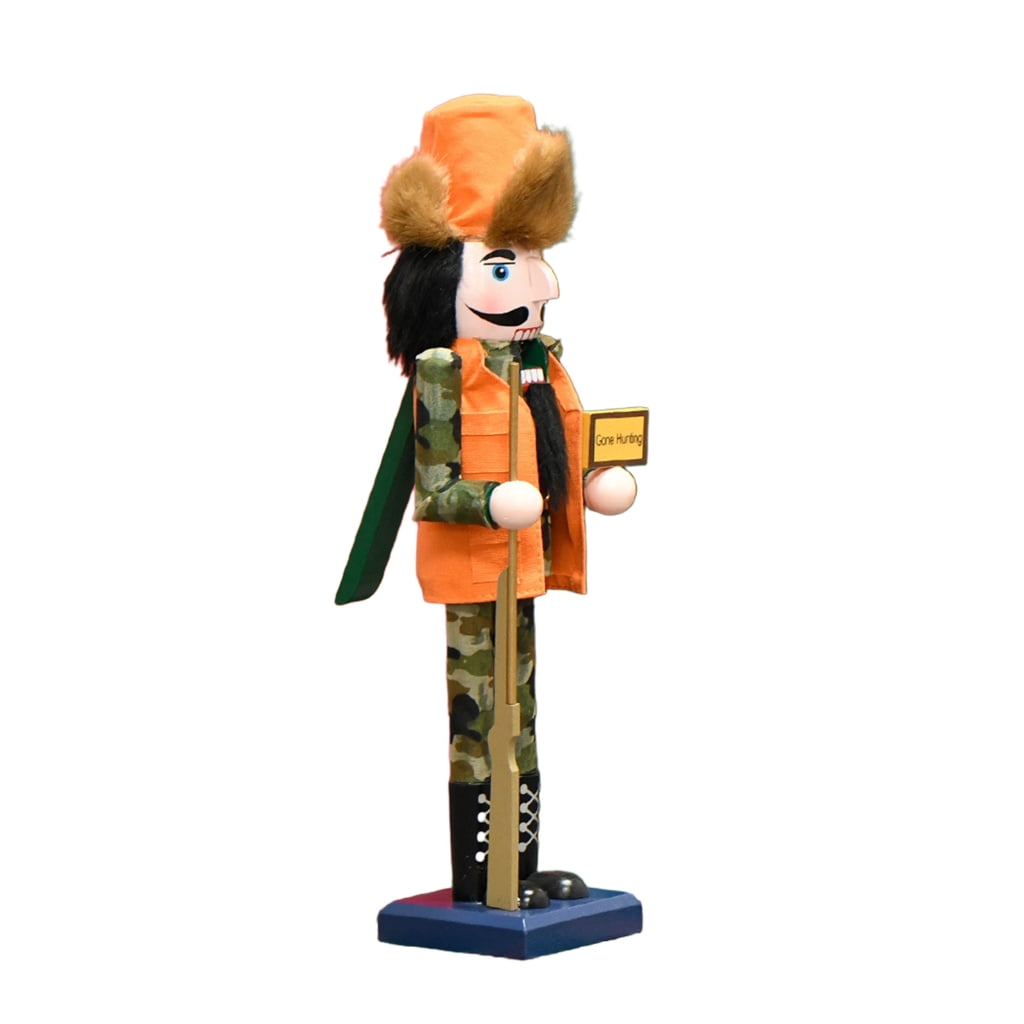 Milue Craft Nutcrackers Soldier Wood Figurine Hunter Nutcrackers Puppet ...