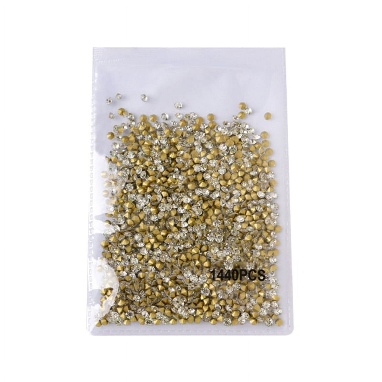 Milue Crystal Nail Art Rhinestones V-bottom Nail Crystals Mixed Size ...