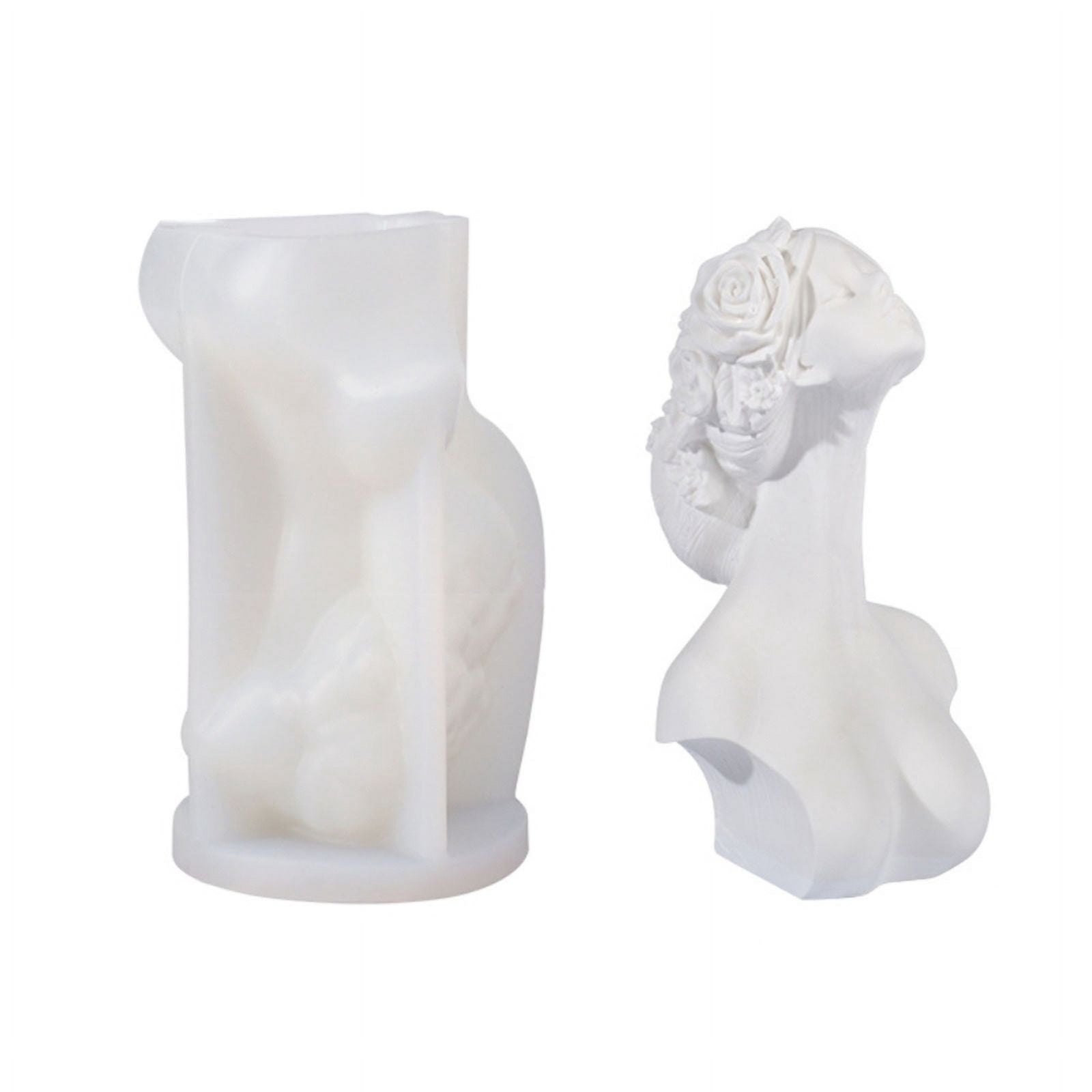 Milue DIY Aromatherapy-Plaster Molds Girl Silicone Mold Portrait Resin ...