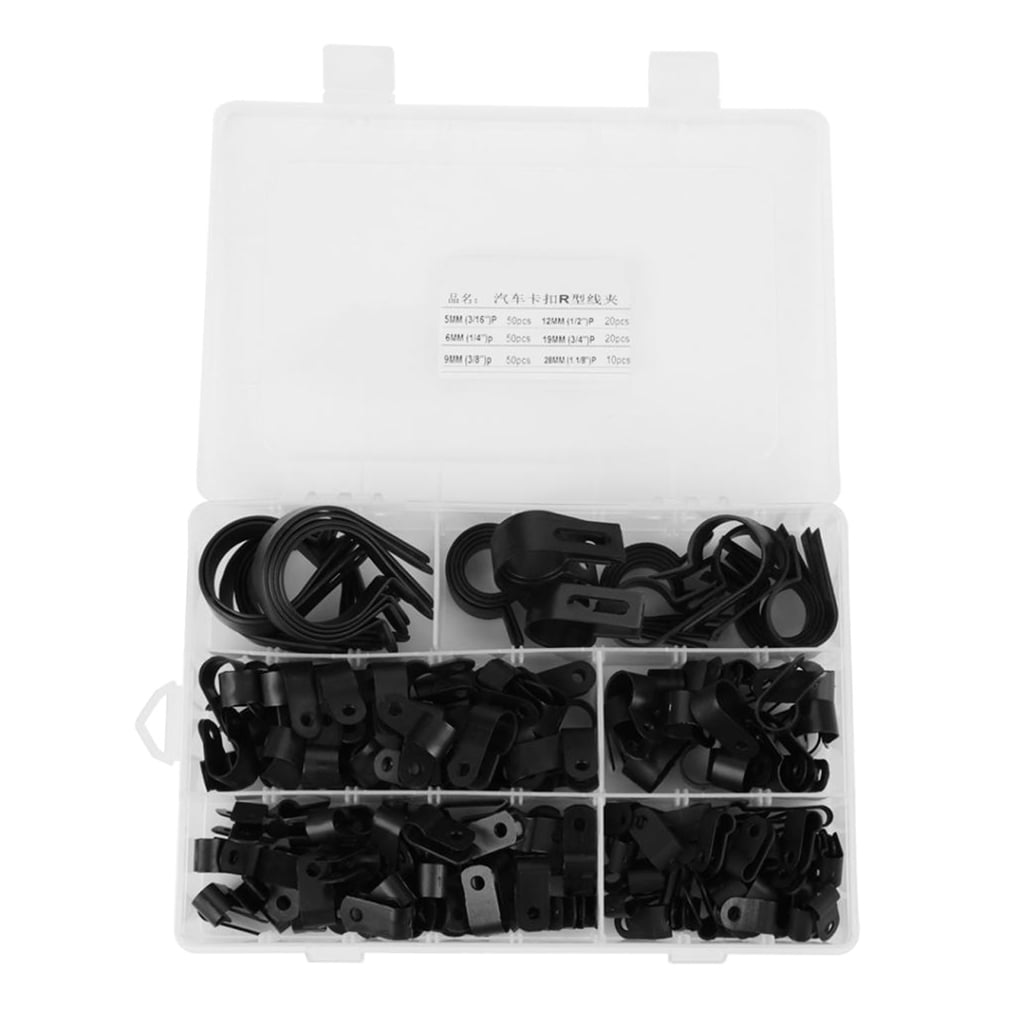 Milue Easily Wire Organization Black Cable Fasteners Nylon Clip CC3(1/2 ...