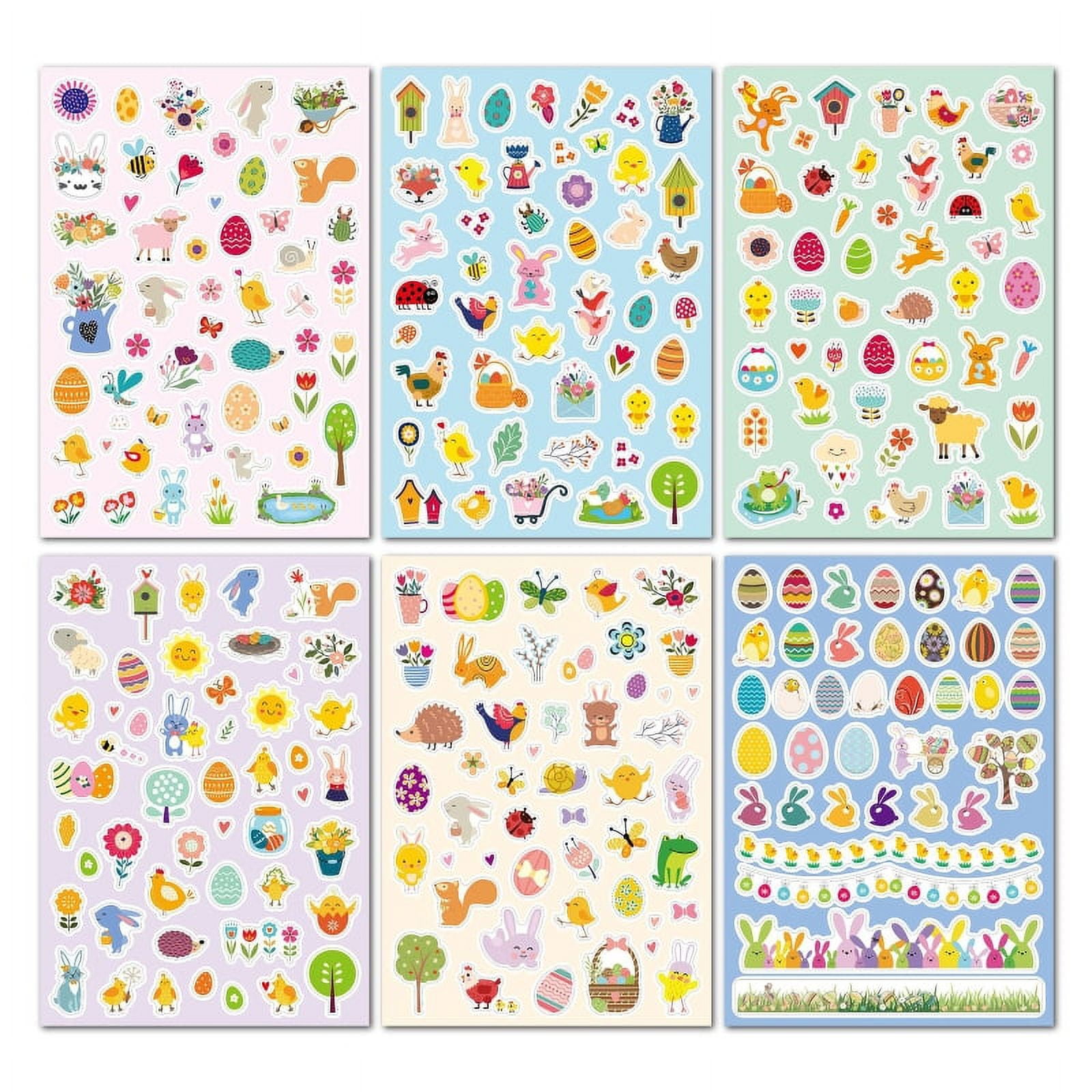 Milue Easter Themed Stickers Waterproof Decals Easter Egg Xmas Party ...