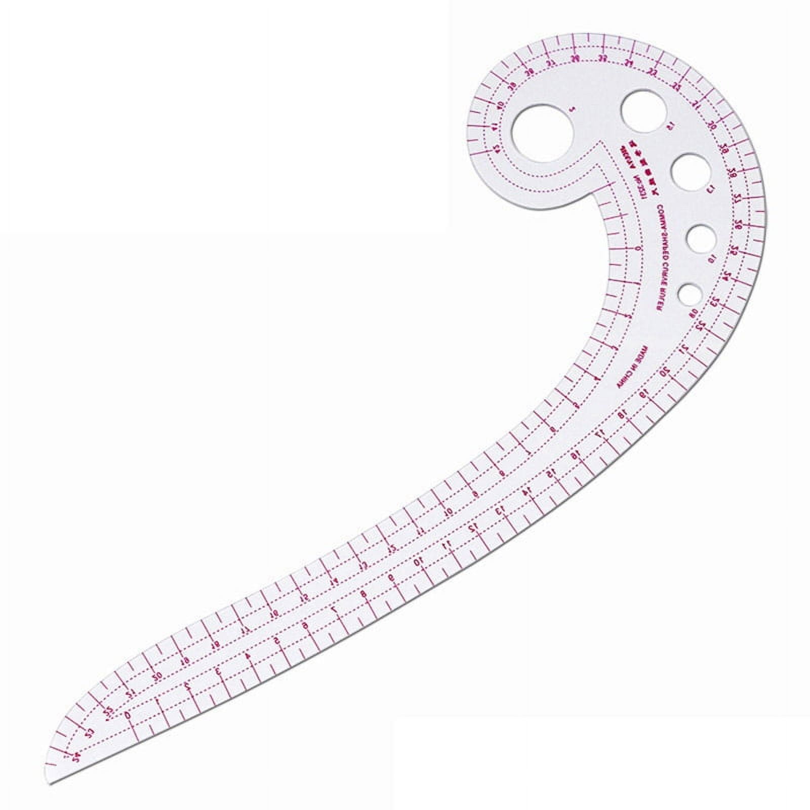 Milue Fashion Clear Sewing Ruler French Curve Pattern Ruler Sewing Tool ...