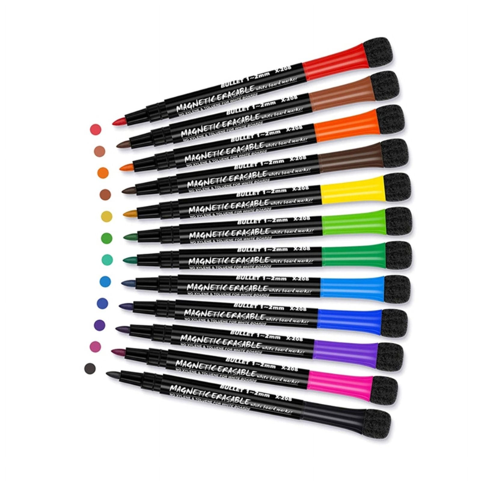 Milue Fine Tip Whiteboard Pens Colour White Boards Markers Erasable, Dry Wipe Markers - Walmart.com