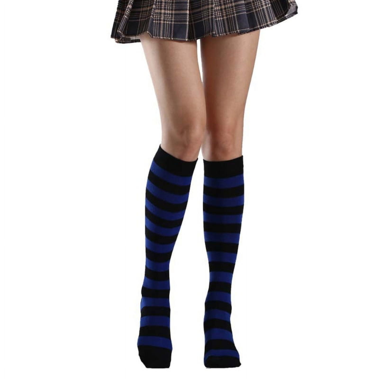 Milue High Striped Socks Sweet Cute Striped Tube Sock Women Colorful ...