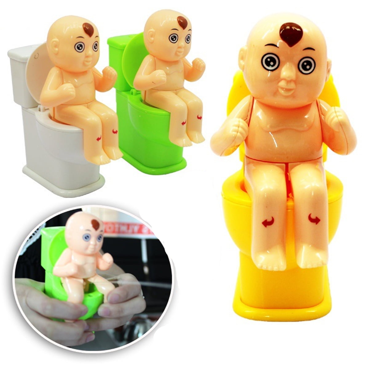 Milue Interactive Water Spraying Toy Realistic Toilet April Fool Day ...