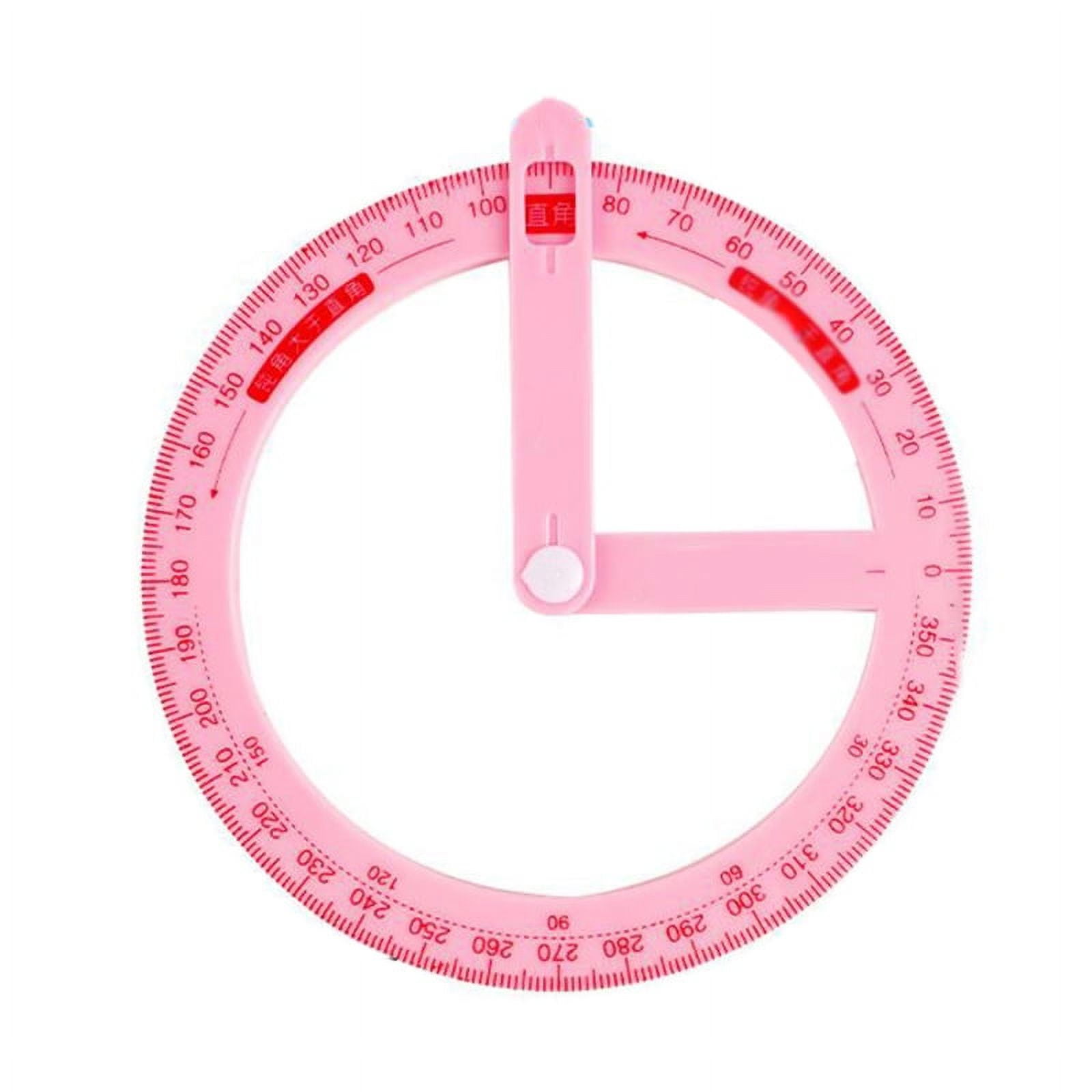 Milue Kawaii Plastic Circular Protractor Students Stationery Office ...