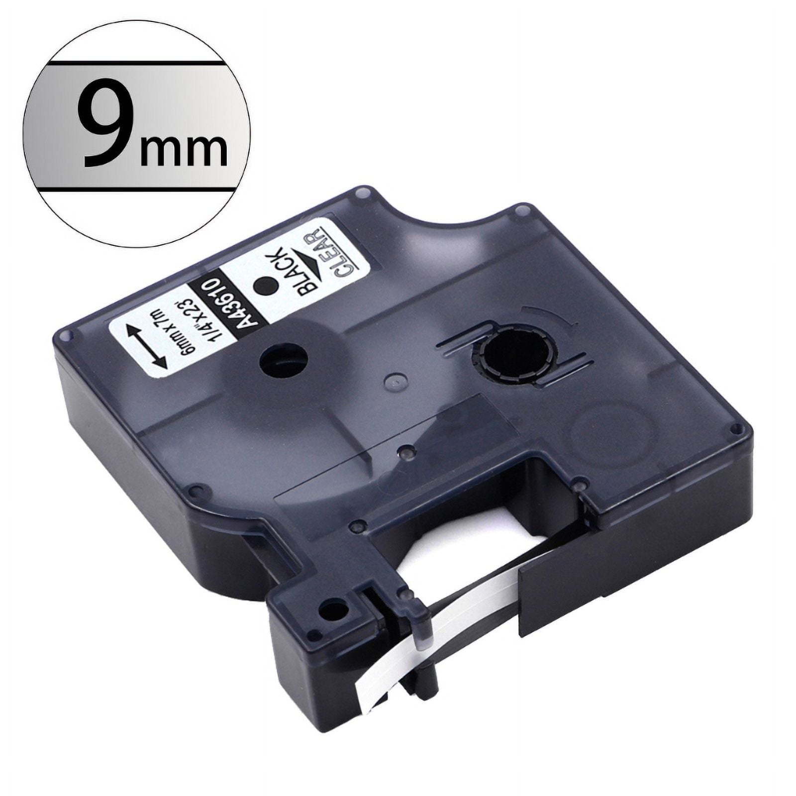 Milue Label Maker Tape Replacement, 9mmx7m Laminated Clear Lettering ...