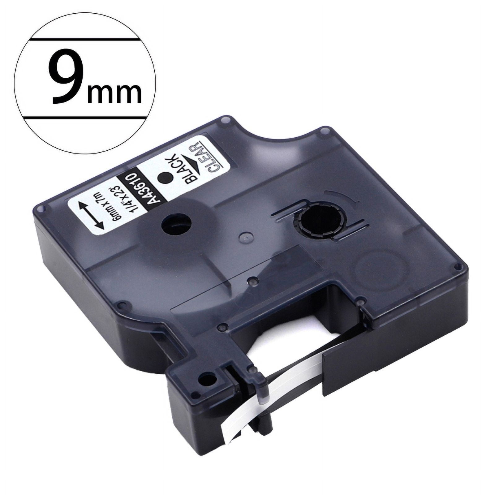 Milue Label Maker Tape Replacement, 9mmx7m Laminated Clear Lettering ...