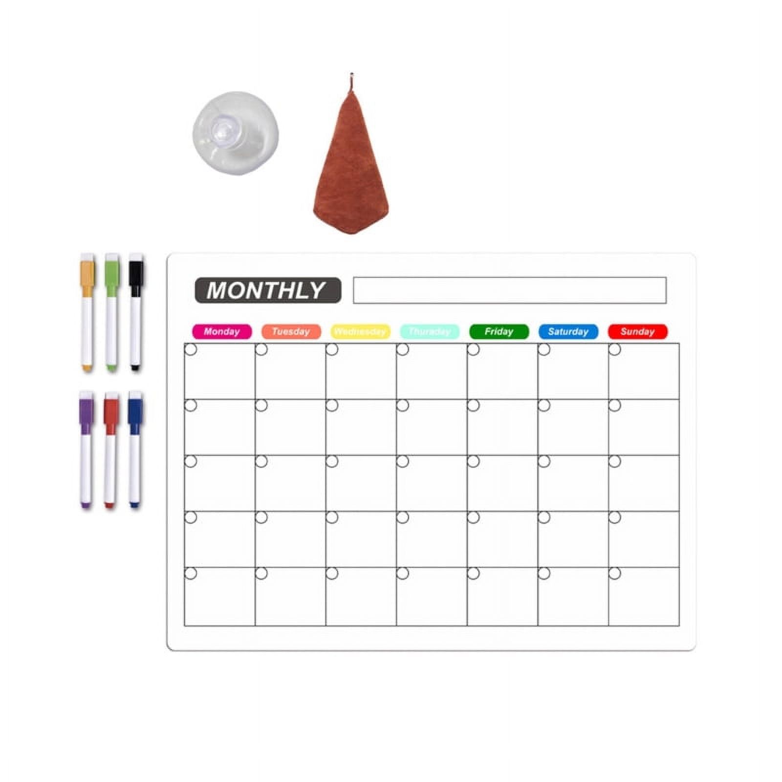 Milue Magnetic Fridge Calendar Weekly Planner for To-do-list Board Memo ...