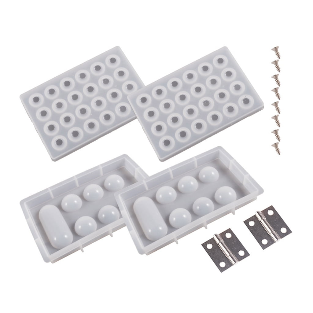 Milue Mancala Stone Silicone Molds with Screw Kit Board Games Resin ...
