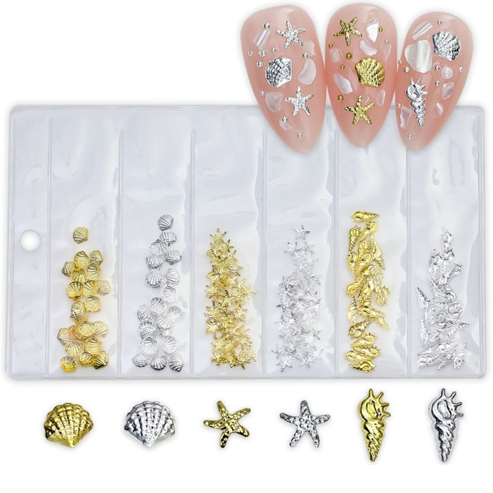 Milue Metal Nail Art Studs 3D Metal Nail Art Jewelry Decorations for ...