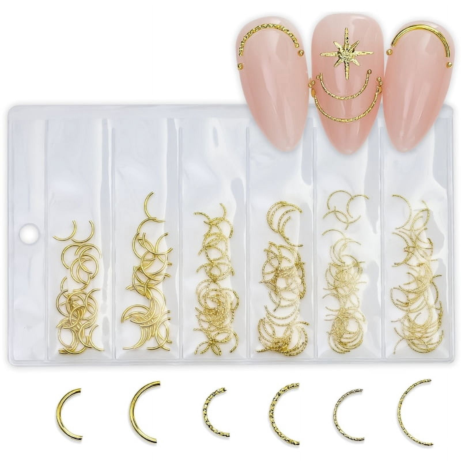 Milue Metal Nail Art Studs 3D Metal Nail Art Jewelry Decorations for ...