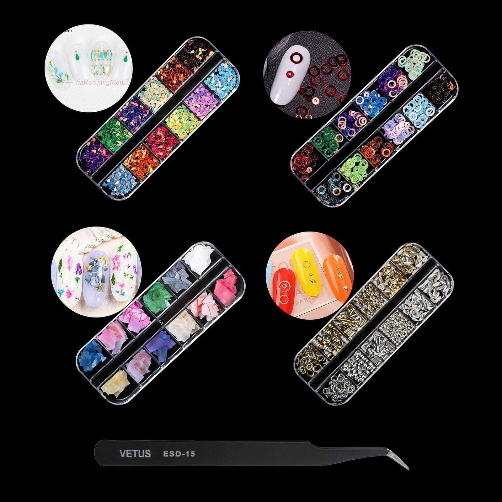 Milue Nail Art Studs 3D Nail Art Decorations Seashell Piece Nail Art ...