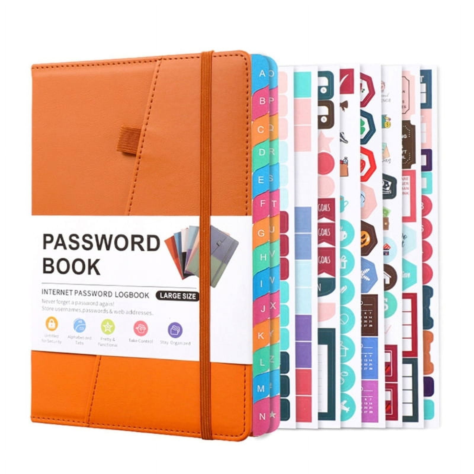 Milue Organized A5 Password Record Book with Alphabet Labels and ...