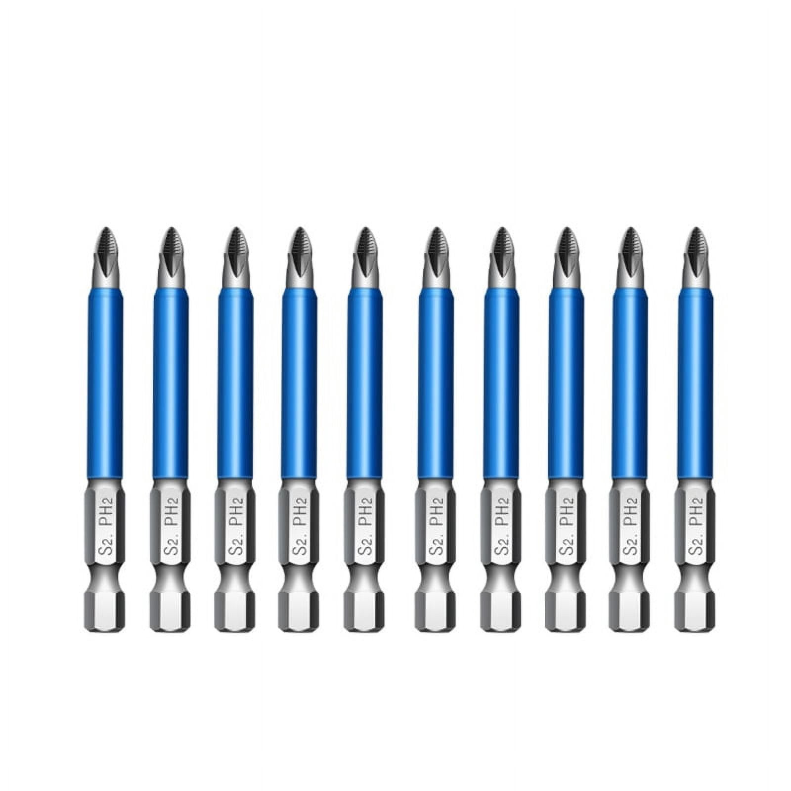 Milue PH2 Magnetic Screwdriver Bit Set Hex Shank for Head Drive Bit ...
