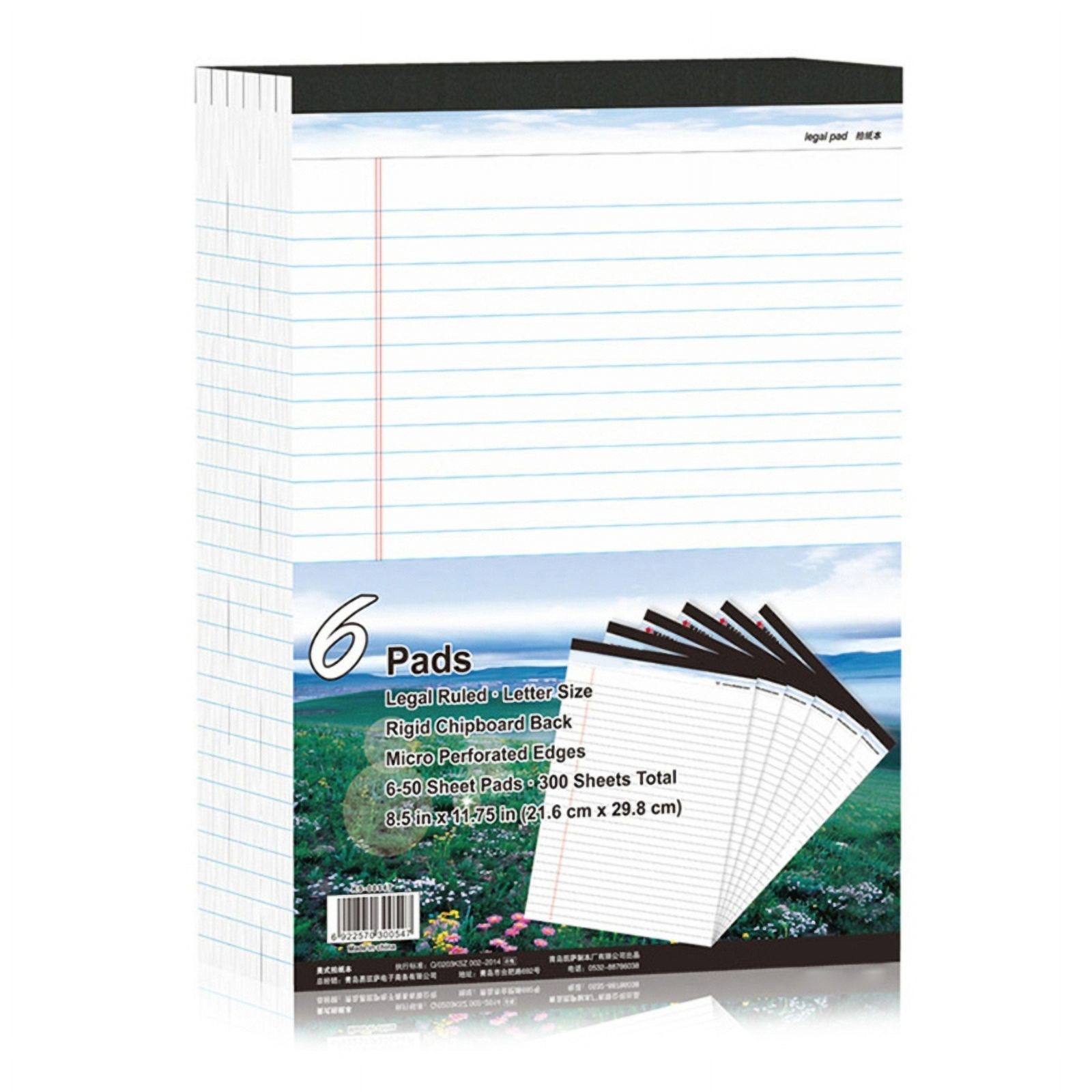 Milue Pack of Legal Pads Notepad Note Pads College Ruled Writing Note ...