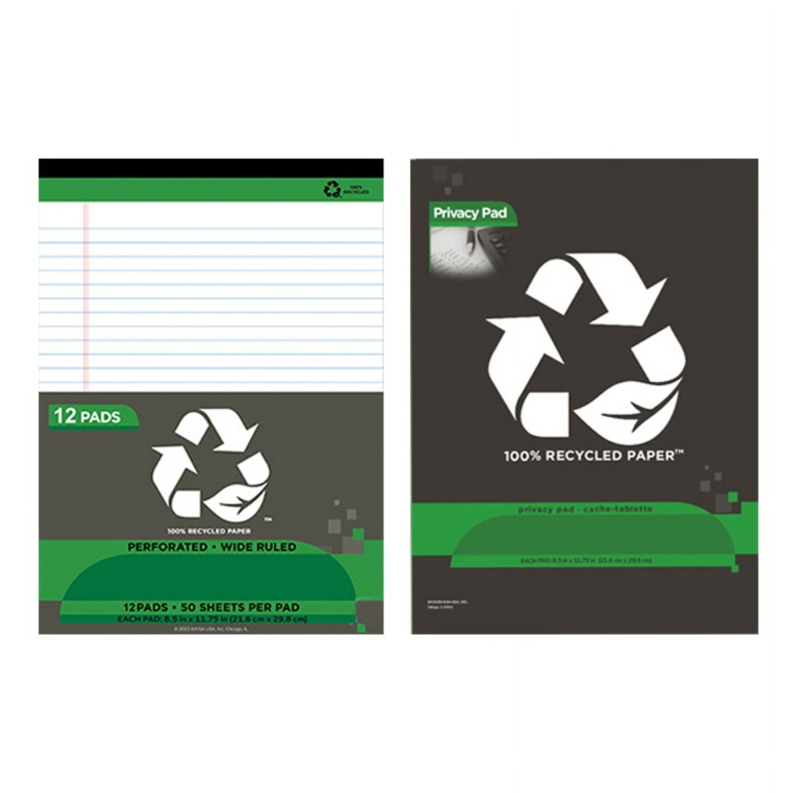 Milue Pack of Legal Pads Notepad Note Pads College Ruled Writing Note ...