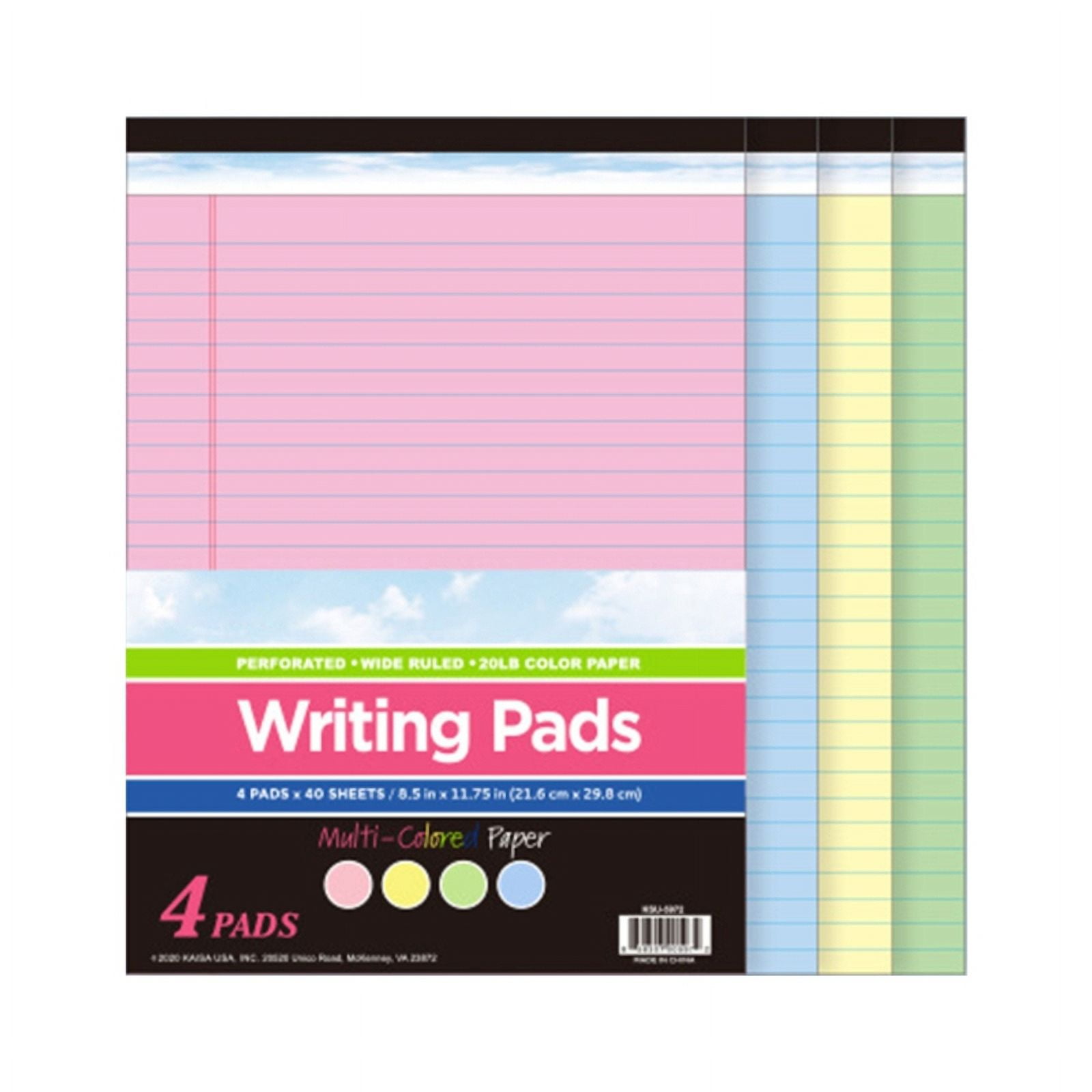 Milue Pack of Legal Pads Notepad Note Pads College Ruled Writing Note ...