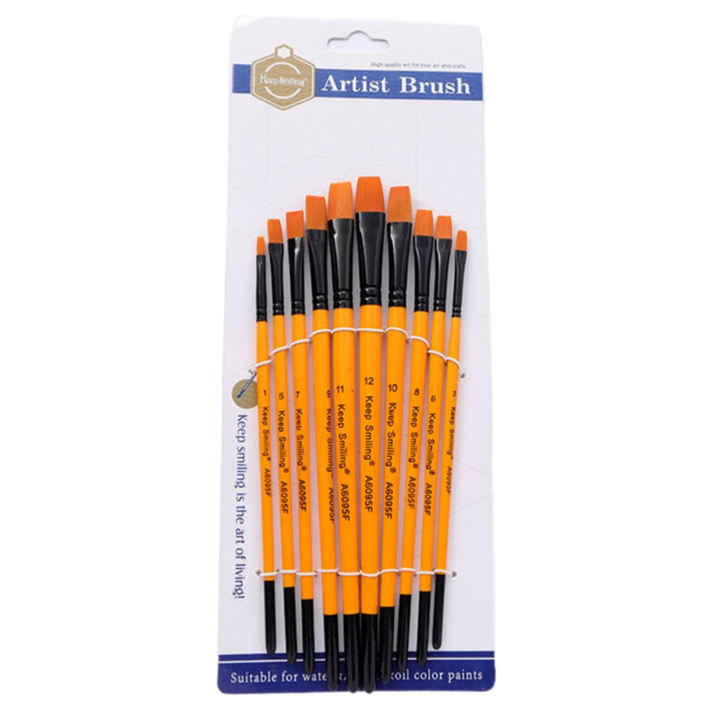 Milue Paint Brushes Set Wooden Handles Paint Brushes for Oil, Acrylic ...