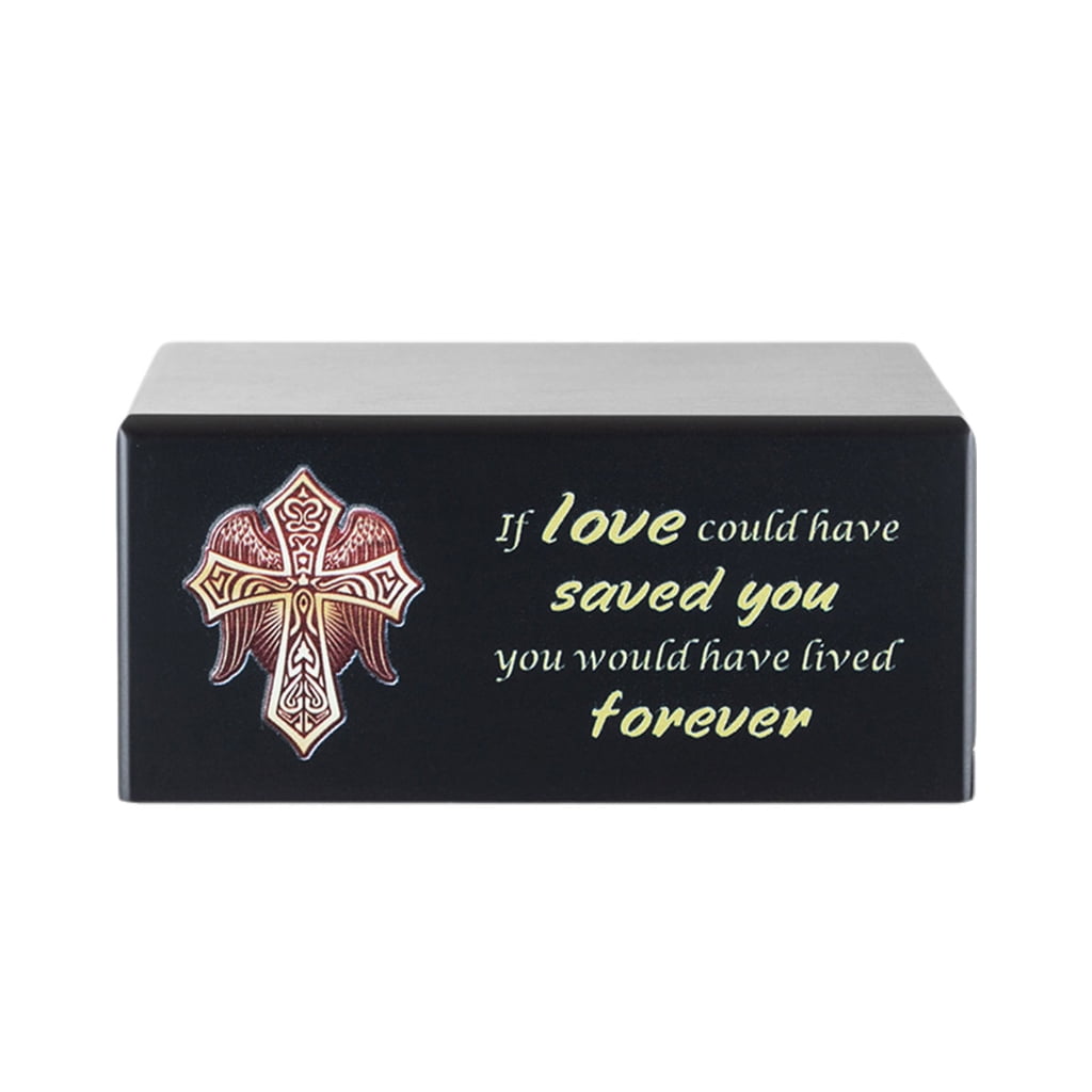 Milue Pet Urn Box with Memorial Word Small Pet Coffins Box Dog ...