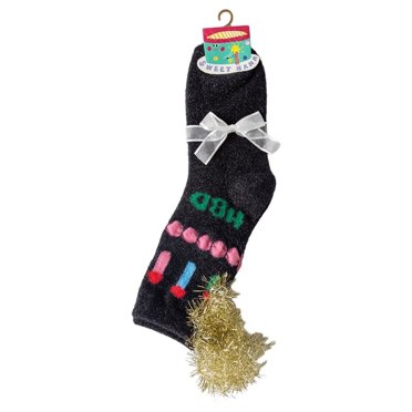 MOPAS 2 Pairs Womens Fuzzy Boat Winter Socks, Plush Footies Slippers ...