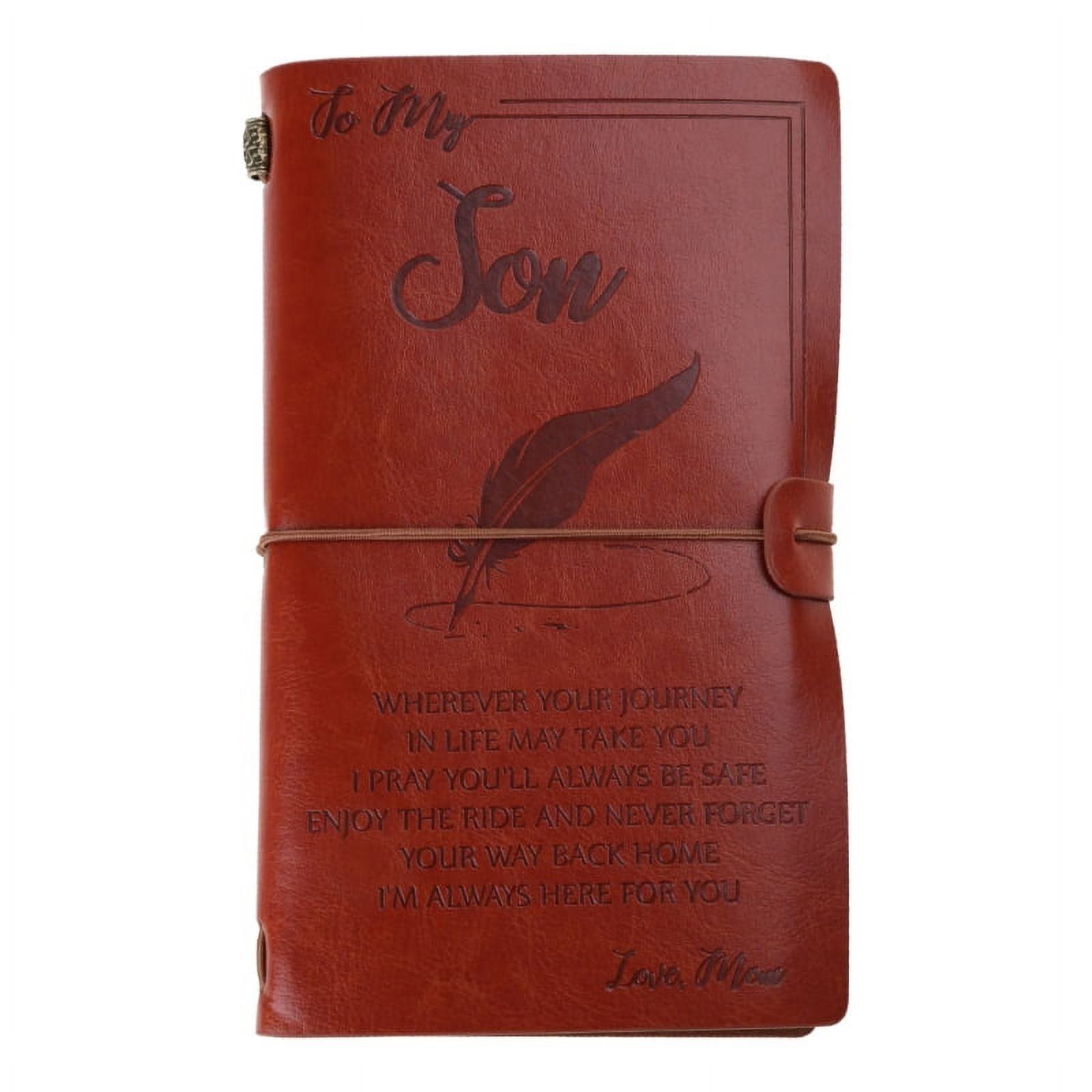 Milue Retro Leather Journal Refillable Budget Planner Memo Book Gift ...