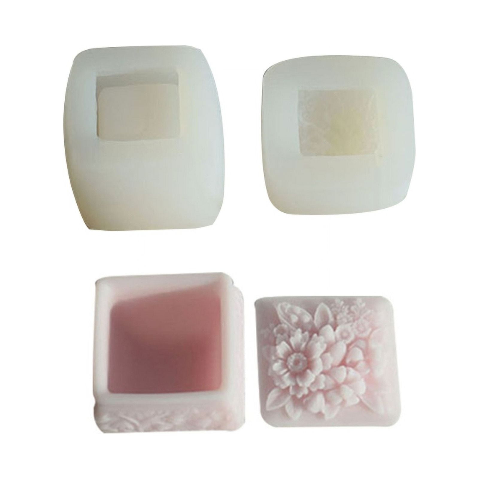 Milue Rose Container Storage Box Silicone Mold for DIY Epoxy Resin ...