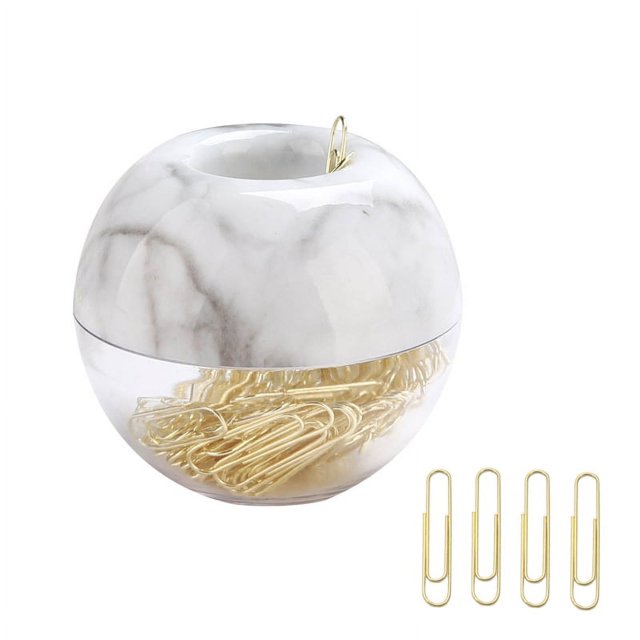 Milue Round Paper Clips Storage Box Magnetic Paperclips Holder ...