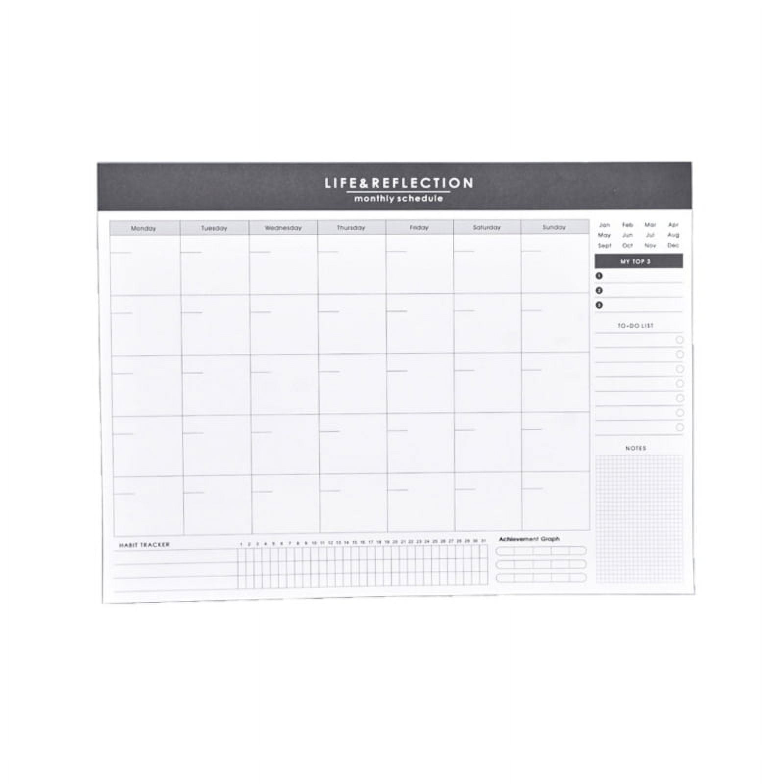 Milue Schedule Planner Monthly Organiser To Do List Pad Schedule Meal ...
